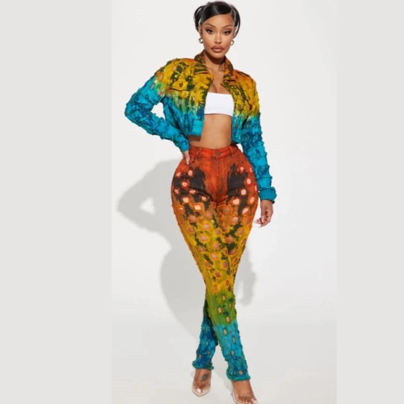 Purple Candy | Jeans | Purple Candy Skinny Tie Dye Distressed Jeans ...